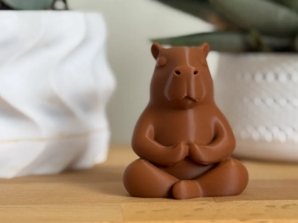 Meditating Yoga Capybara – Zen Lotus Pose by Boring Memories 3D ...
