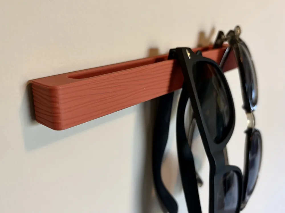 Wall Mounted Sunglasses Holder | Parametric - Free 3D Print Model ...