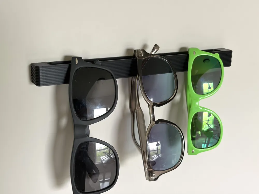 Wall Mounted Sunglasses Holder | Parametric - Free 3D Print Model ...