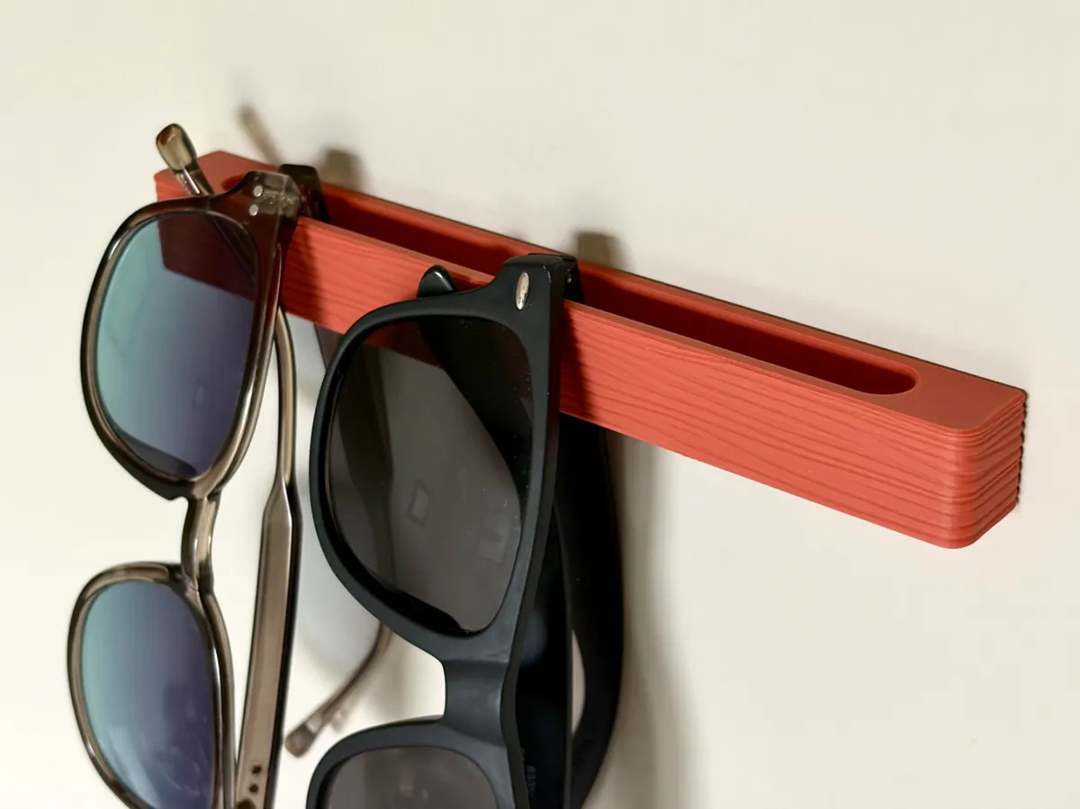 Wall Mounted Sunglasses Holder | Parametric - Free 3D Print Model ...