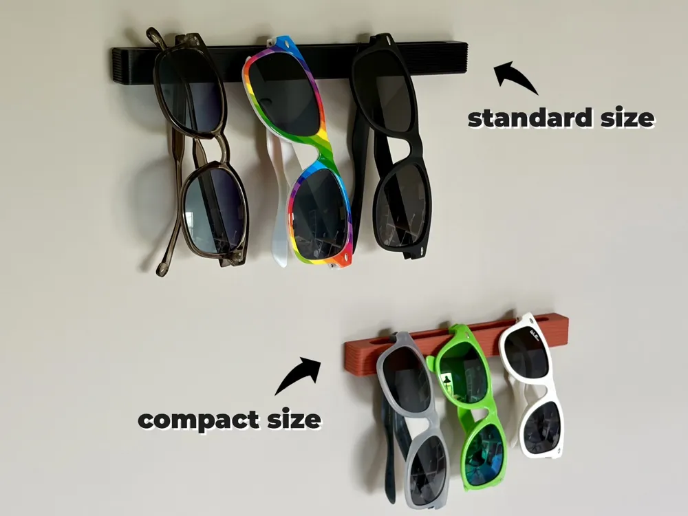 Wall Mounted Sunglasses Holder | Parametric - Free 3D Print Model ...
