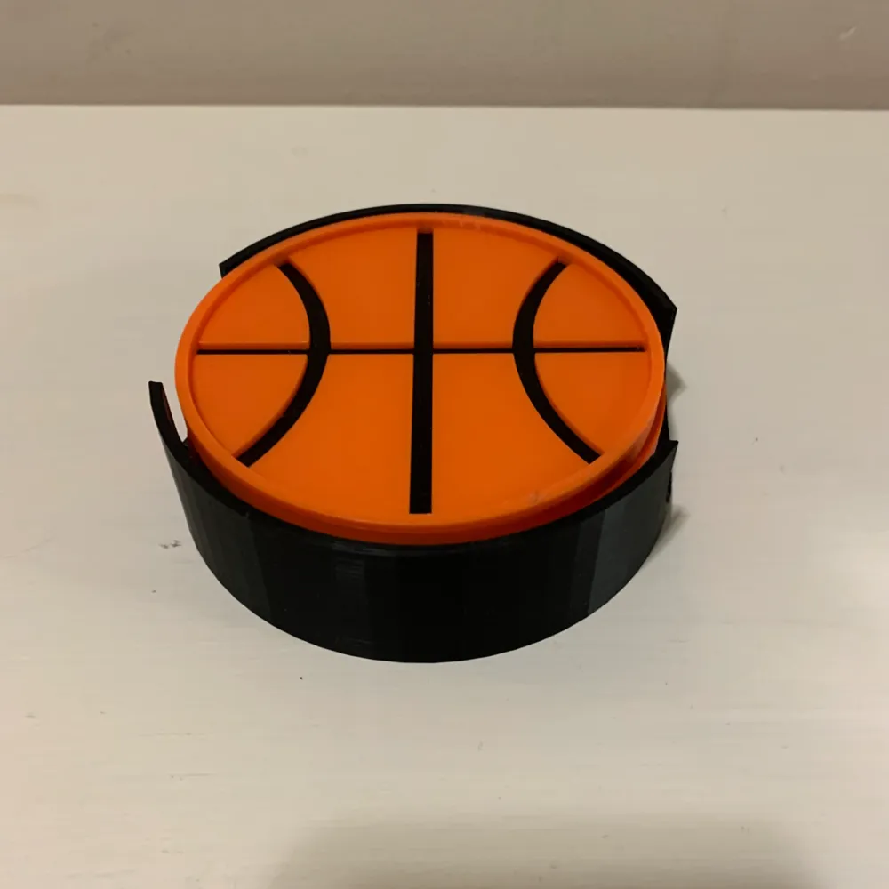Basketball Coasters with Holder by CyberPrint Studios MakerWorld ...