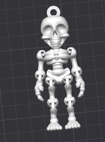 Flexi Skeleton Keychain - Free 3D Print Model - MakerWorld