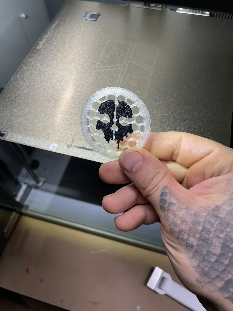 Skull COD Fan Cover for P2S by EIE_3D MakerWorld: Download Free 3D Models
