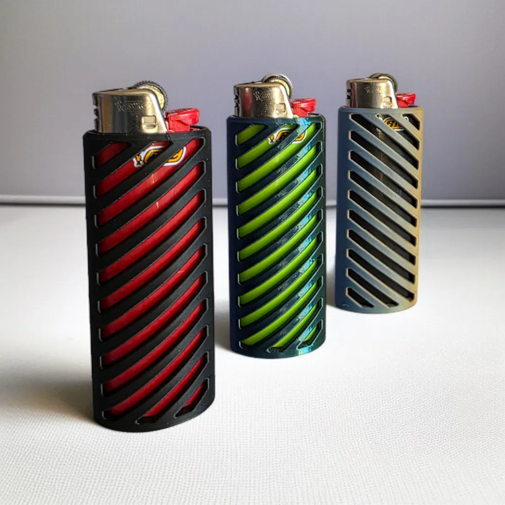 Fundas minimalistas para encendedores Bic con líneas extruidas por Mr ...