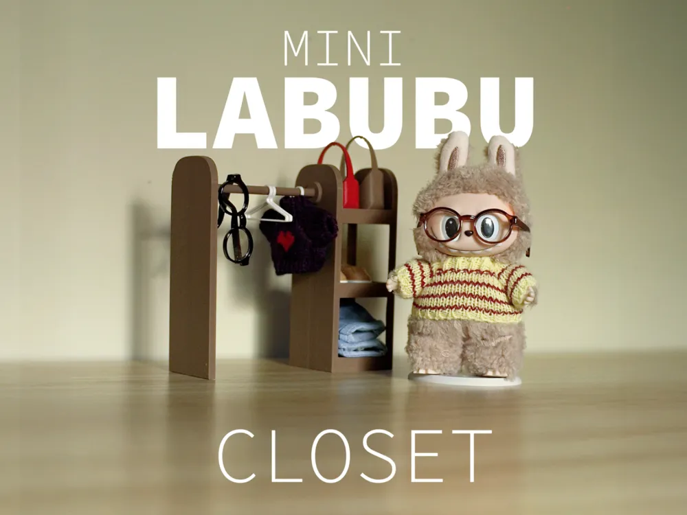 Mini Labubus Closet + Clothing Hangers by jennachandler MakerWorld ...