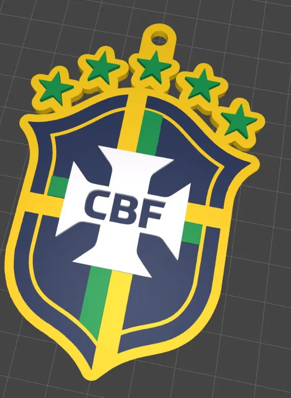 CBF Five-Time Champion Crest Keychain (Multicolor AMS) - Free 3D Print ...