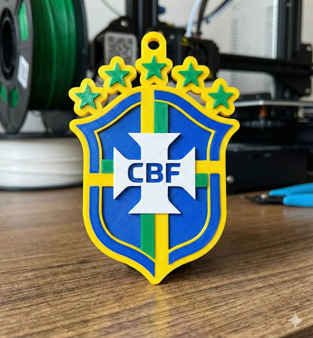CBF Five-Time Champion Crest Keychain (Multicolor AMS) - Free 3D Print ...