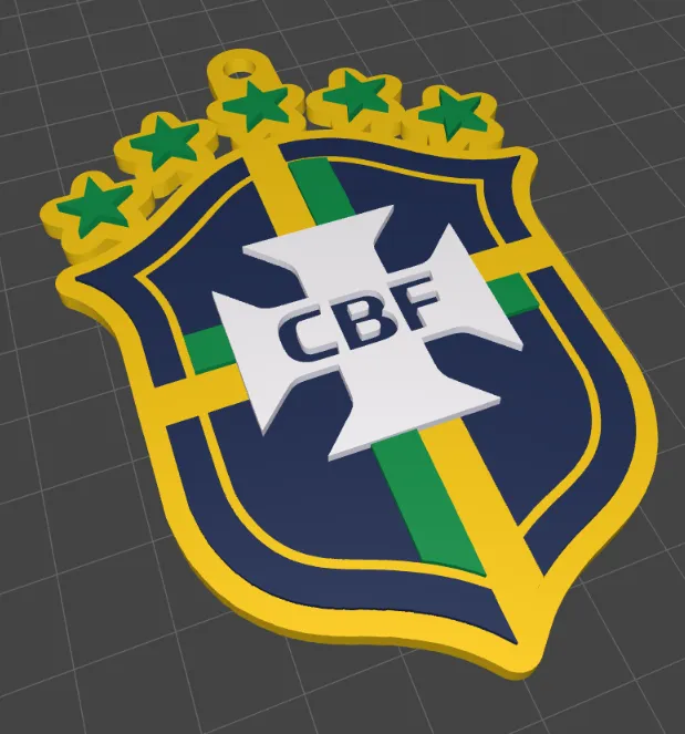 CBF Five-Time Champion Crest Keychain (Multicolor AMS) - Free 3D Print ...