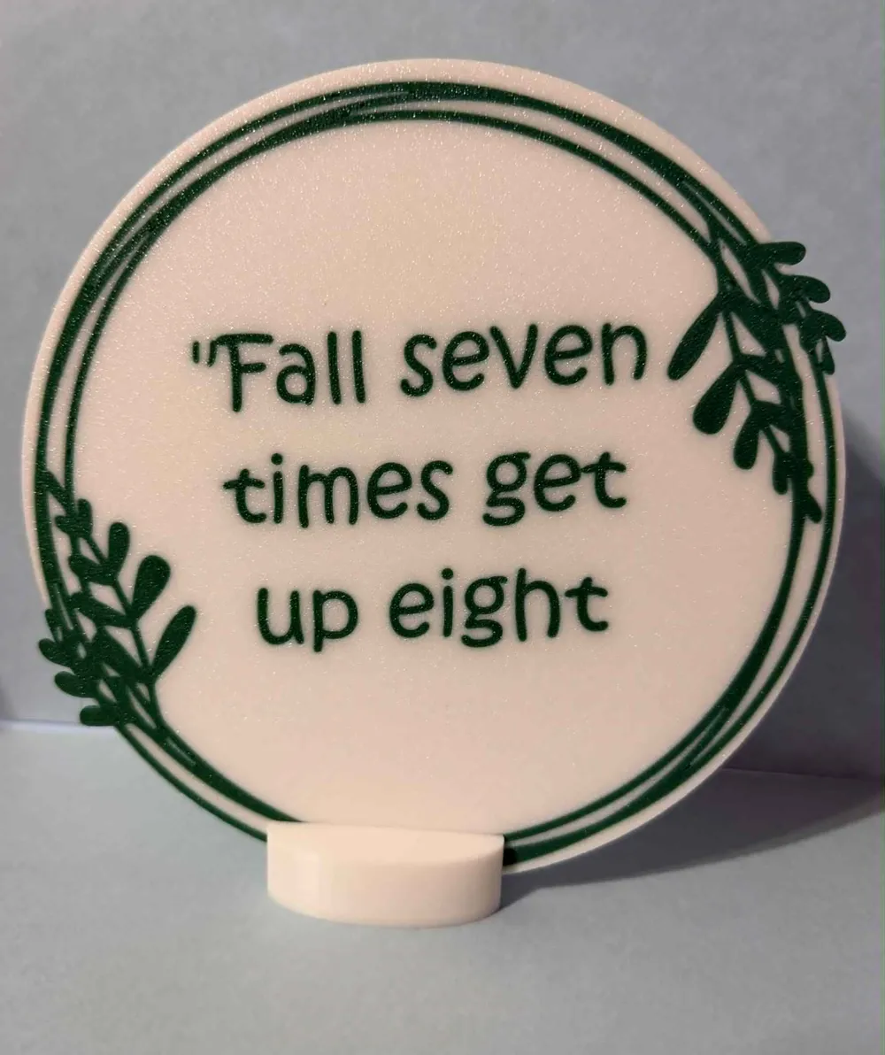 Fall seven times get up eight quote with stand by Funky2Elegant ...
