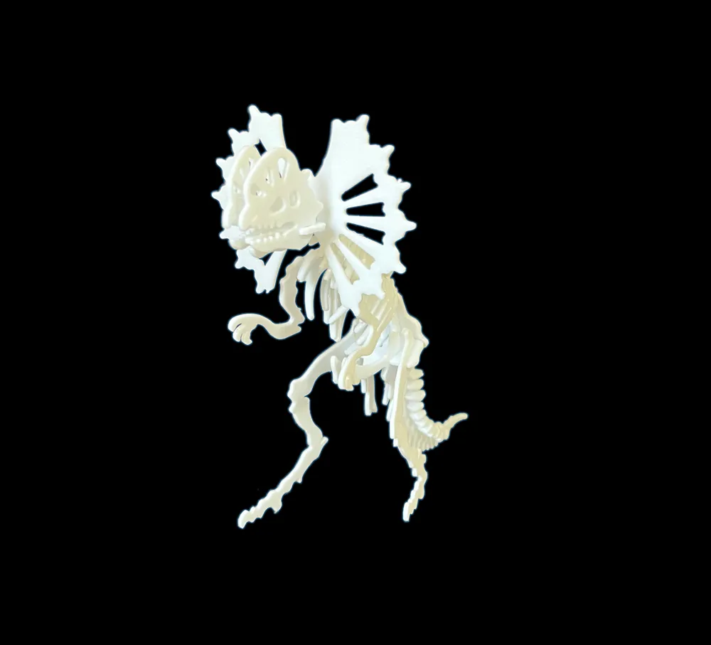 Dilophosaurus Dinosaur Kit Card Puzzle - DinoCards - Free 3D Print ...