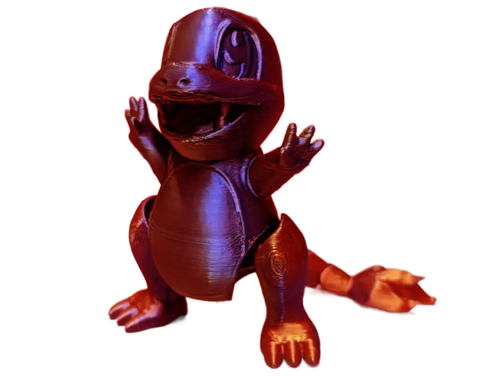 Flexi / articulated Charmander - Free 3D Print Model - MakerWorld