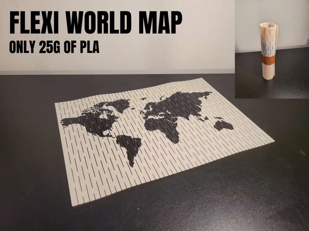 Flexi world map - Free 3D Print Model - MakerWorld