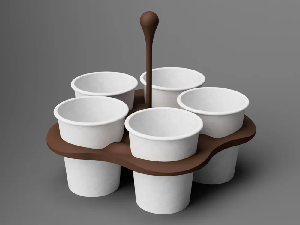Reusable takeaway coffee cup tray by okuyuki - MakerWorld