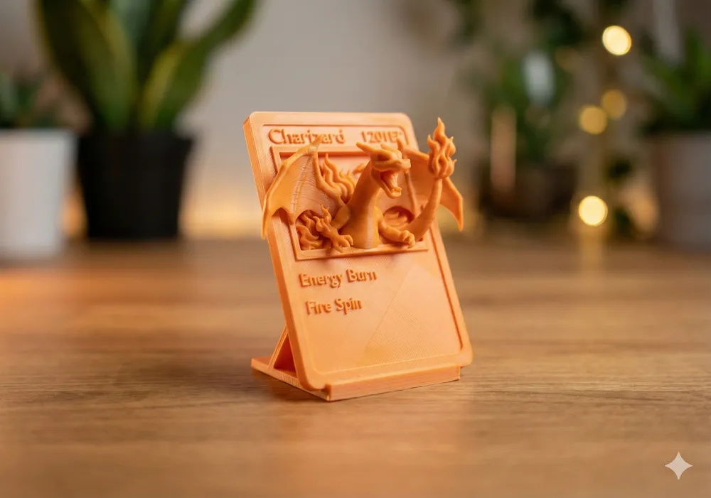 Charizard Pokémon Card with Stand / TCG - Free 3D Print Model - MakerWorld