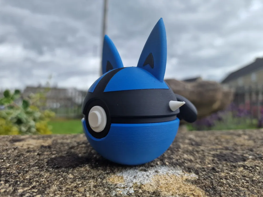 Lucario Pokeball by Poke Prints MakerWorld: Download Free 3D Models