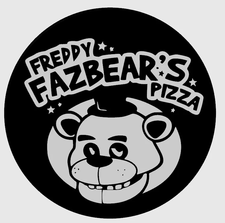 Five Nights at Freddys Coaster - Freddy & Text by deebow1985 - MakerWorld