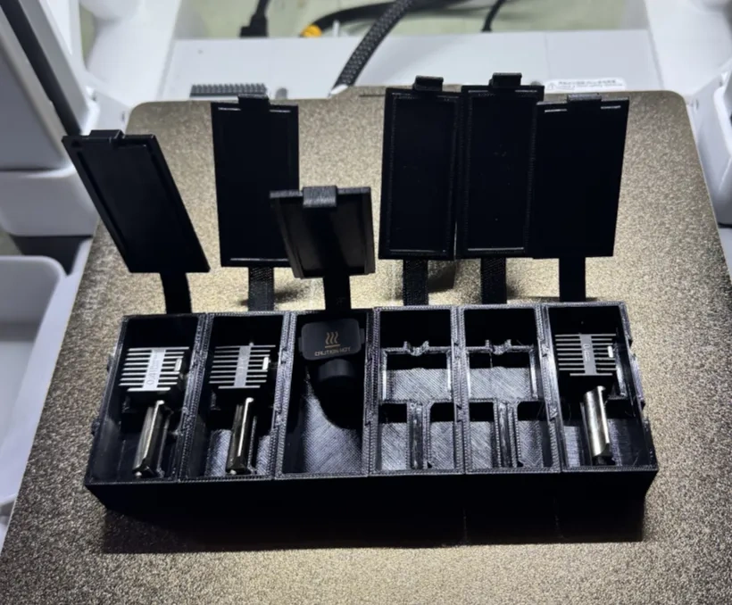 A versatile nozzle and print head organizer, accommodating third-party ...