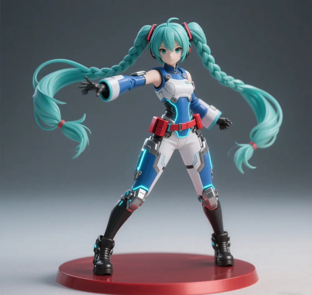 Hatsune Miku model, multi-part assembly printing, unlikely to fail by ...