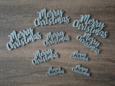 Décorations de table Joyeux Noël – 3 tailles - Modèle d'Impression 3D ...