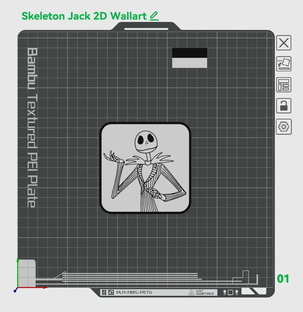Nightmare Before Christmas - Skeleton Jack - 2D Wallart by Love Prints ...