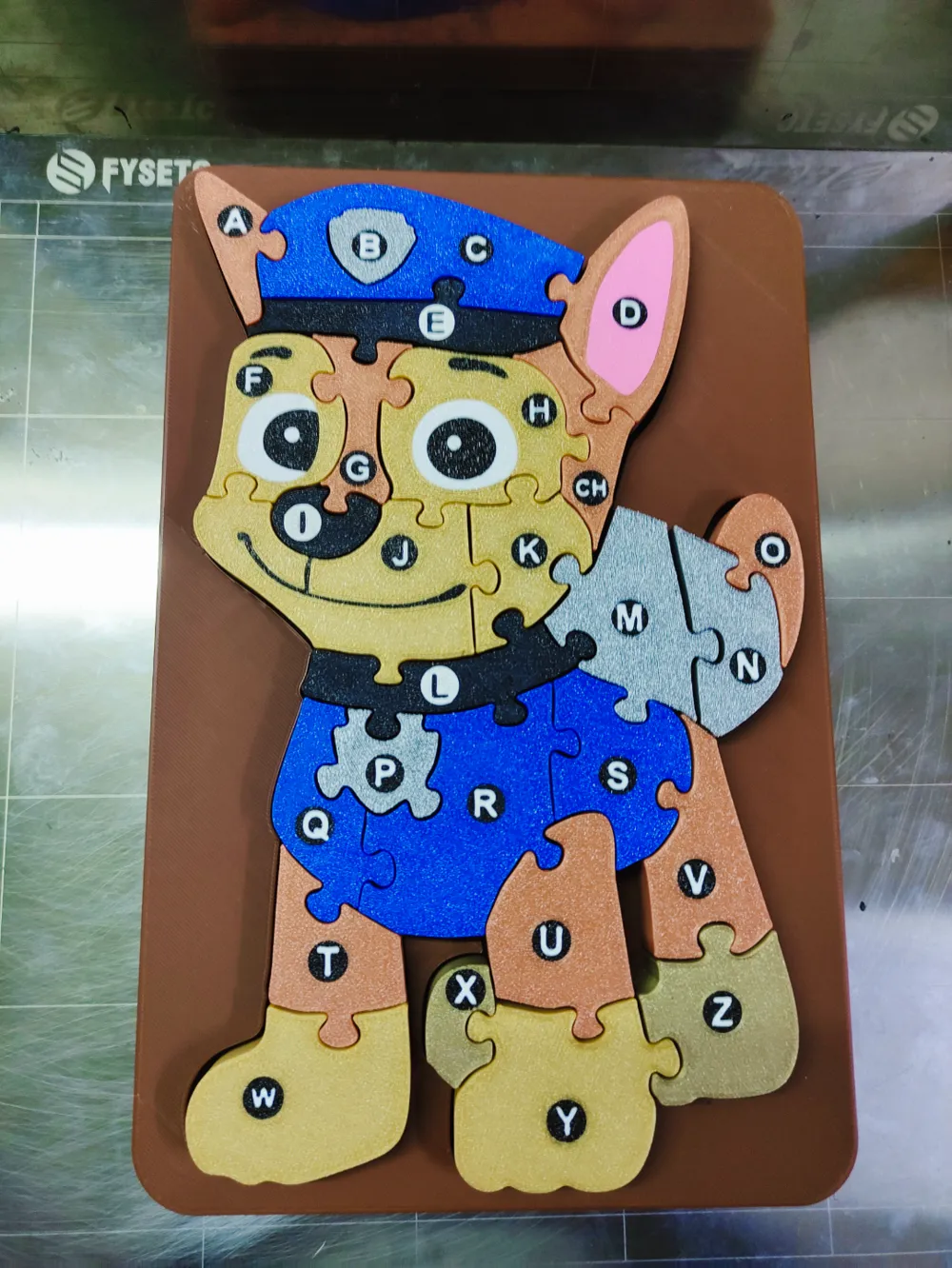 Puzzle Paw Patrol - Chase (numbers and letters) - Free 3D Print Model ...