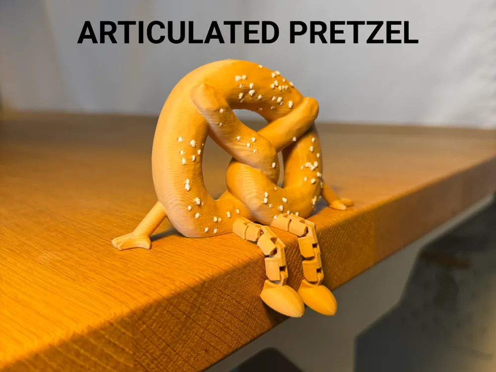 Articulated Pretzel Buddy - Free 3D Print Model - MakerWorld