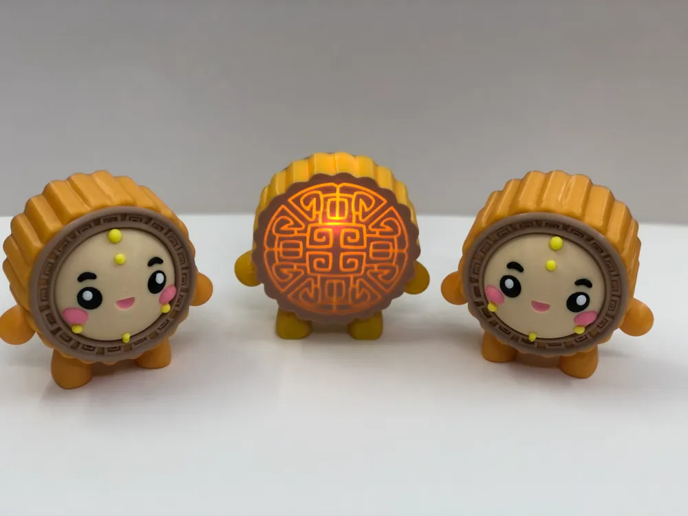 Cute Cartoon Mooncake Figurine: Adorable Mooncake Gift Box, Mid-Autumn ...