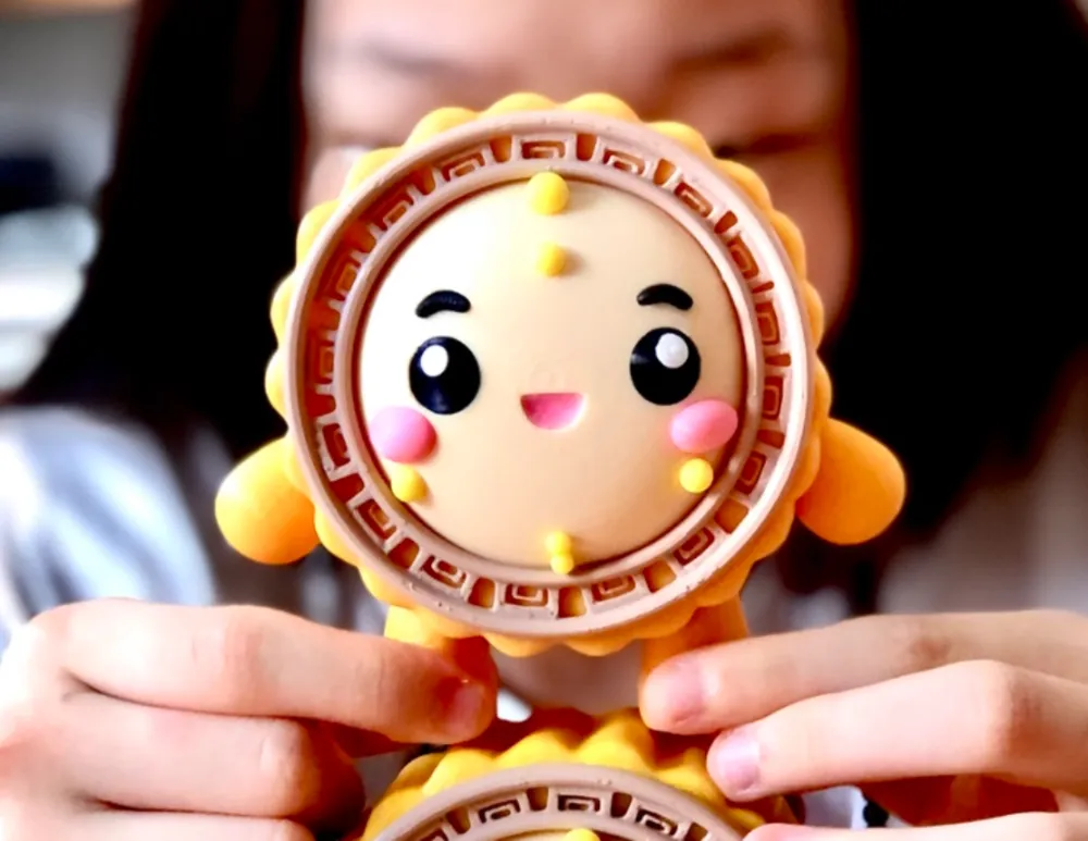 Cute Cartoon Mooncake Figurine: Adorable Mooncake Gift Box, Mid-Autumn ...