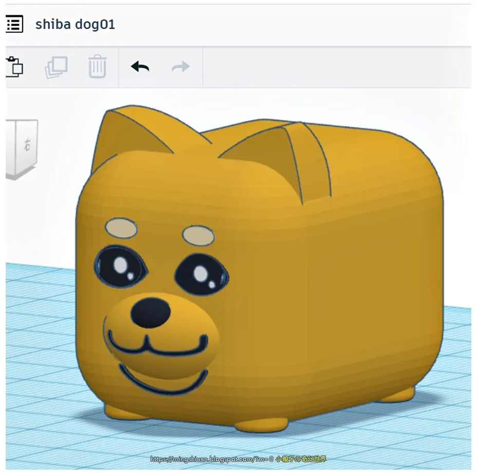 Gold Shiba Inu square box / storage box by mingshiuan99 - MakerWorld