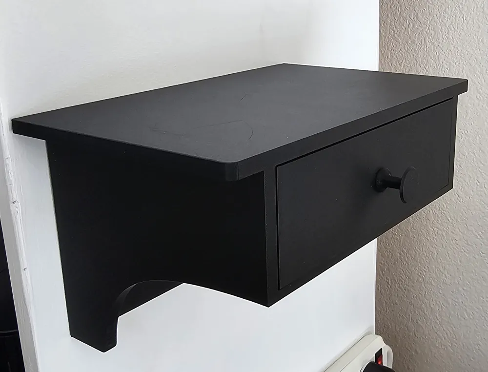 Wall Shelf with Drawer - Free 3D Print Model - MakerWorld