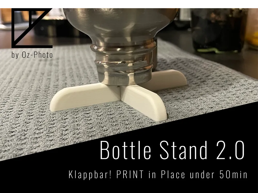 Bottle Stand 2.0 PRINT in PLACE - Free 3D Print Model - MakerWorld