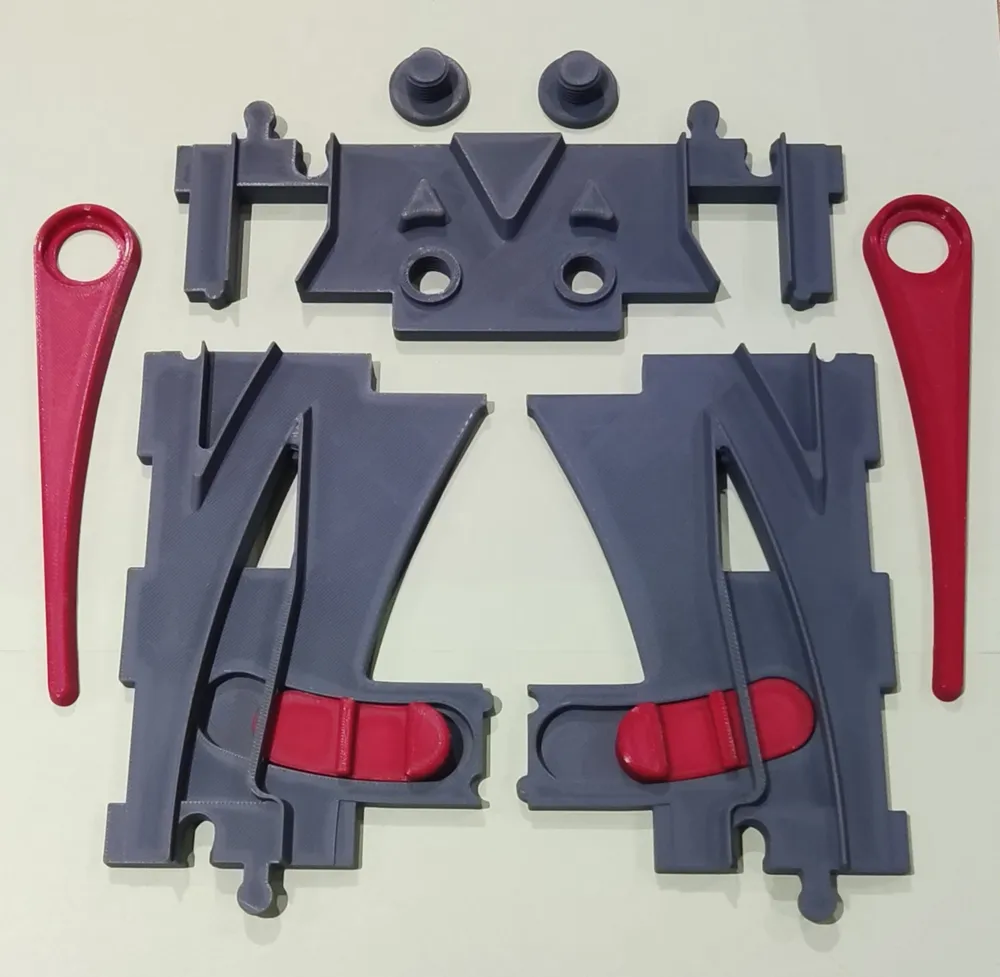 A1 MINI Duplo Train Track Double Crossover Switch by Thymen - MakerWorld