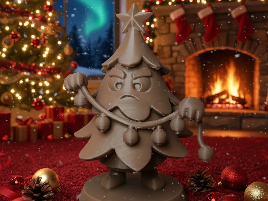 Grumpy Christmas Tree by Neoflix3d MakerWorld: Download Free 3D Models
