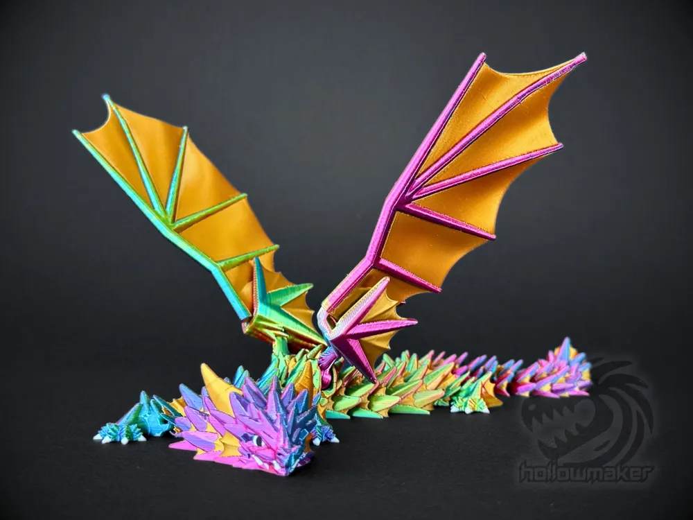 Spinecleaver - Winged Articulated Dragon - Free 3D Print Model - MakerWorld