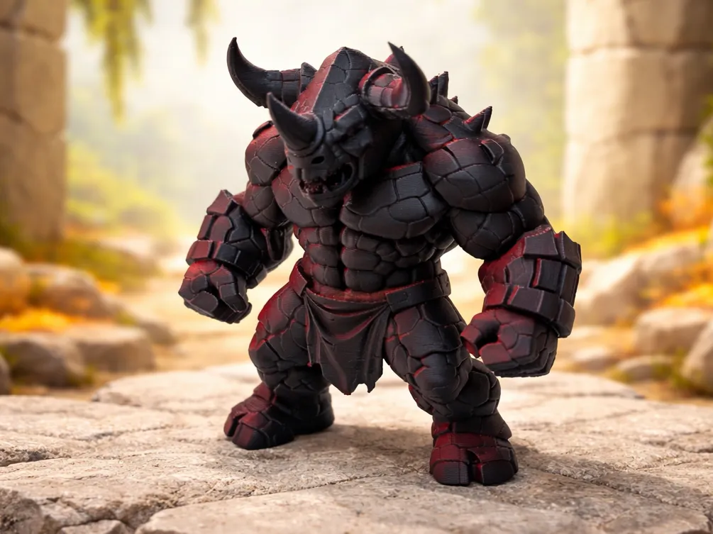 Ruin Titan Horn Colossus Minotaur - Free 3D Print Model - MakerWorld