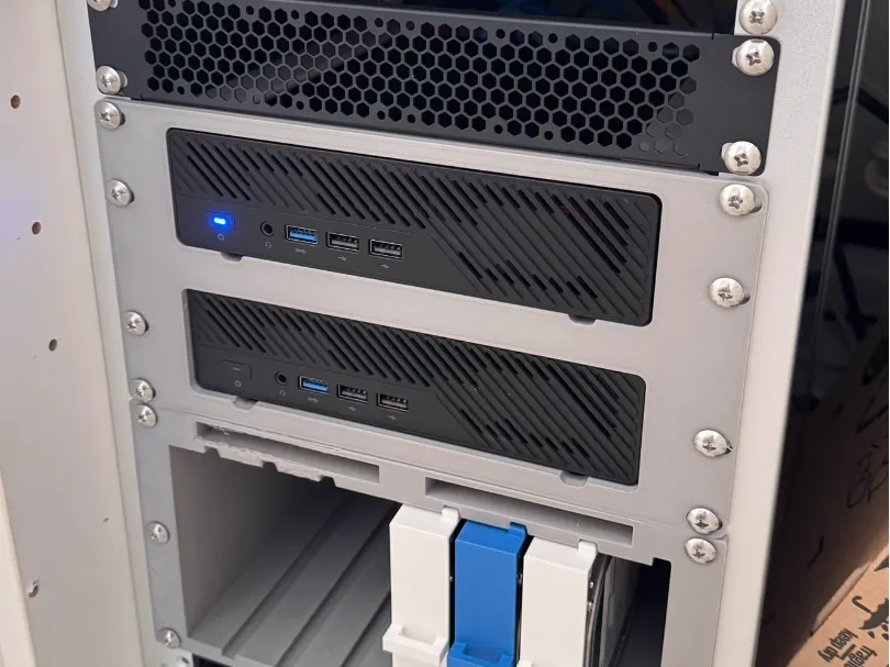 3U duo minisforum 10-inch mini server rack mount - Free 3D Print Model ...