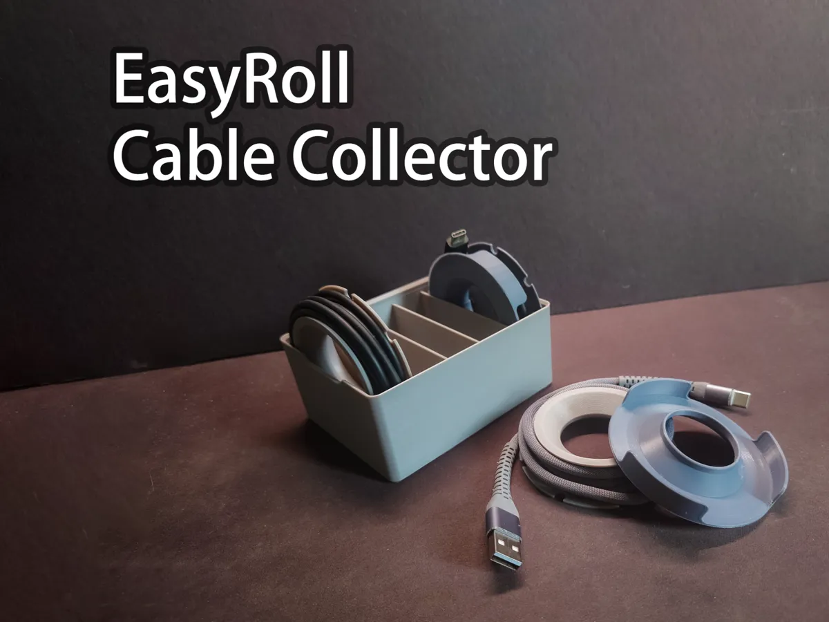 EasyRoll Cable Collector - Free 3D Print Model - MakerWorld