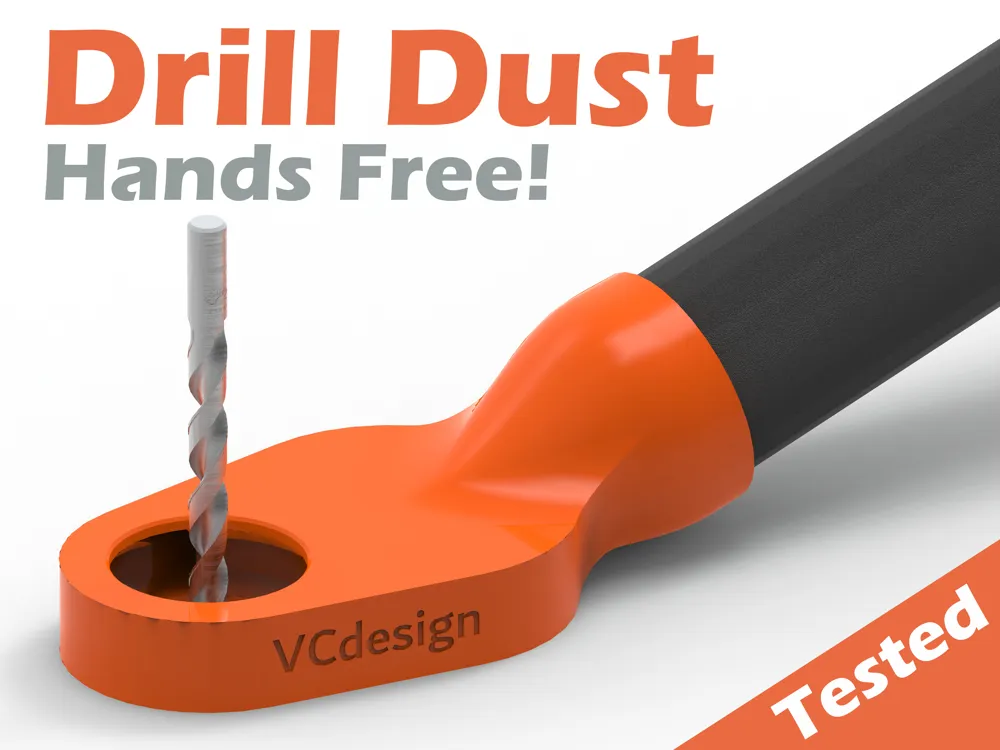 Drill Dust Collector - Hands Free by VC_design MakerWorld: Download Free 3D Models