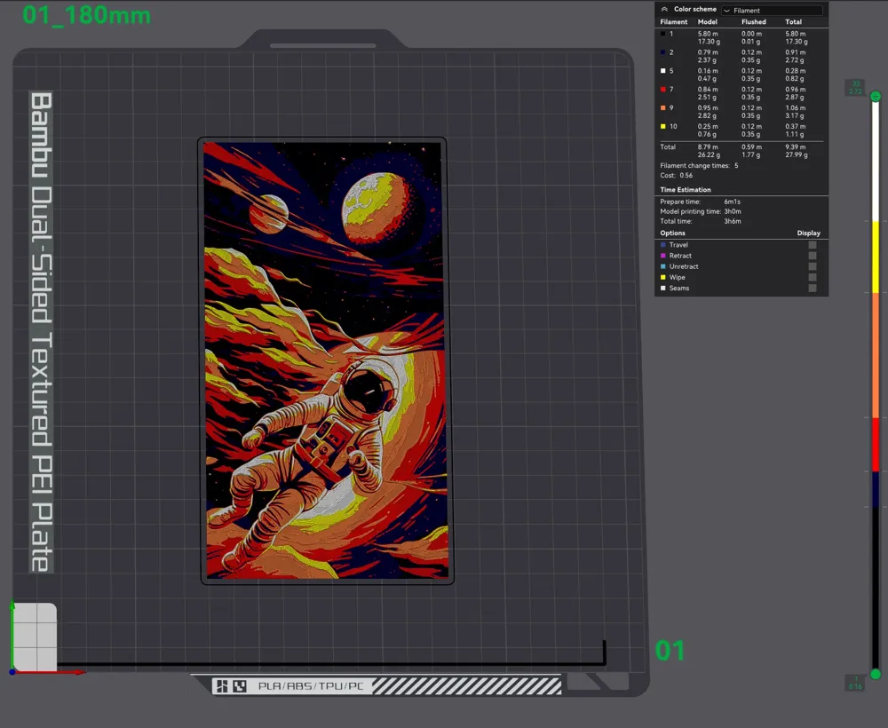 Space Drift - Hueforge Filament Painting by ShakaStudio - MakerWorld