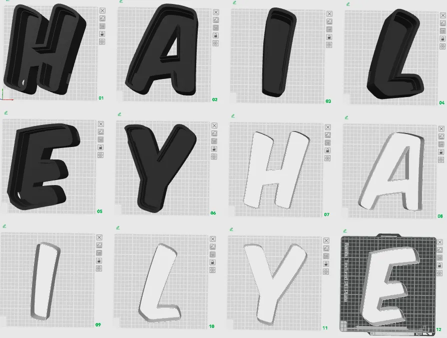 LED Name-Lamp Hailey by 3D PrintTyrone - MakerWorld