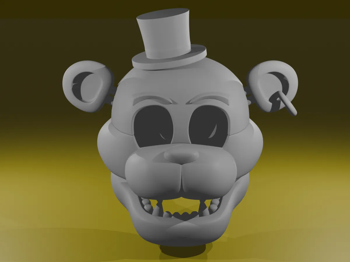 FnaF Glamrock freddy head cosplay - Free 3D Print Model - MakerWorld