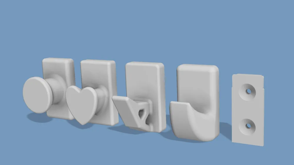 Wall hooks with hidden mount - Free 3D Print Model - MakerWorld