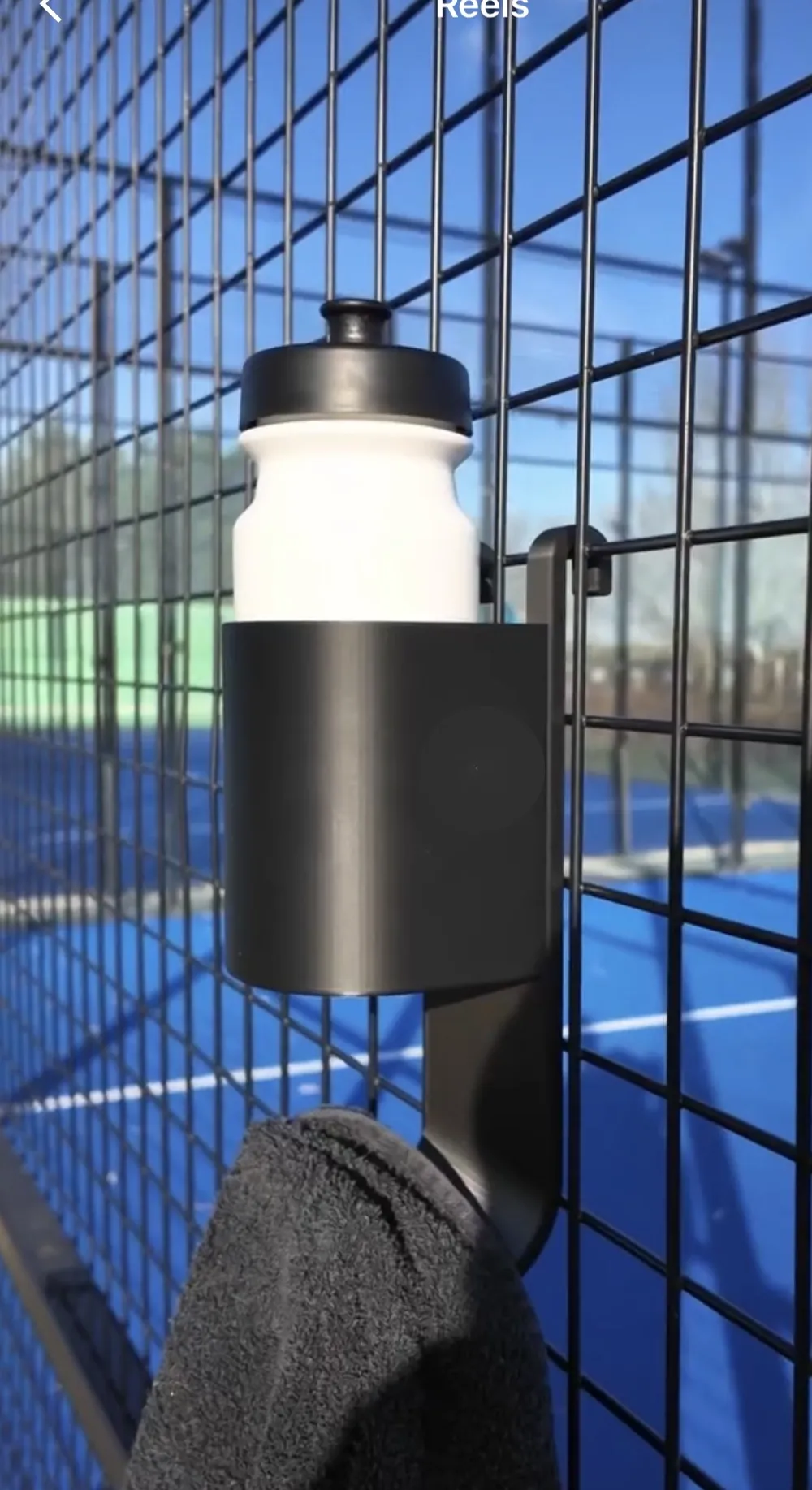 Padel-water bottle and towel holder - Free 3D Print Model - MakerWorld