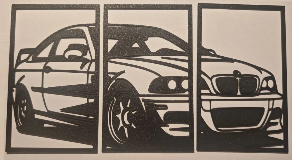 Classic BMW E46 M3 coupe Wall Art - Free 3D Print Model - MakerWorld