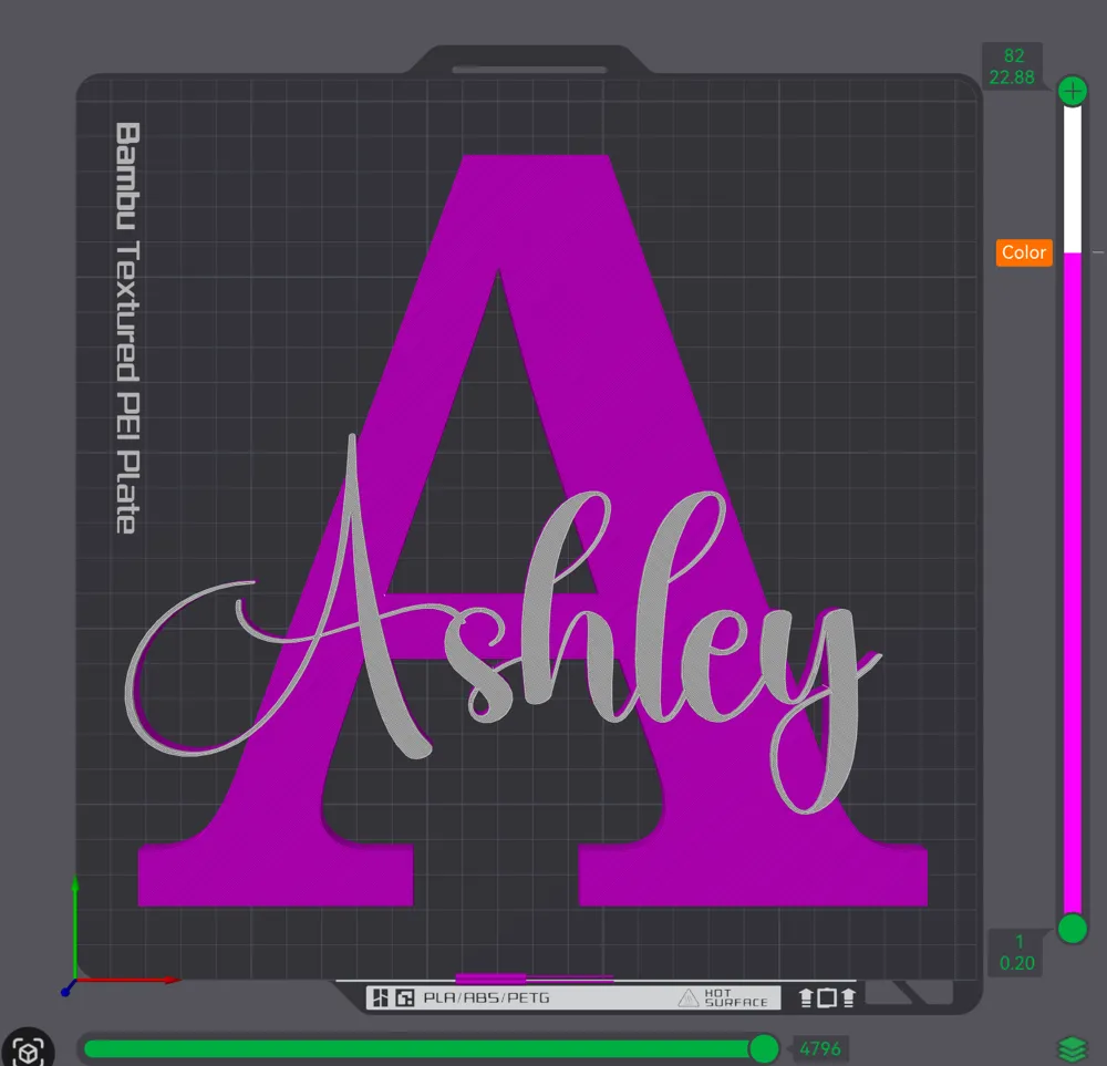 ASHLEY name sign ornament nameplate initial - Free 3D Print Model ...