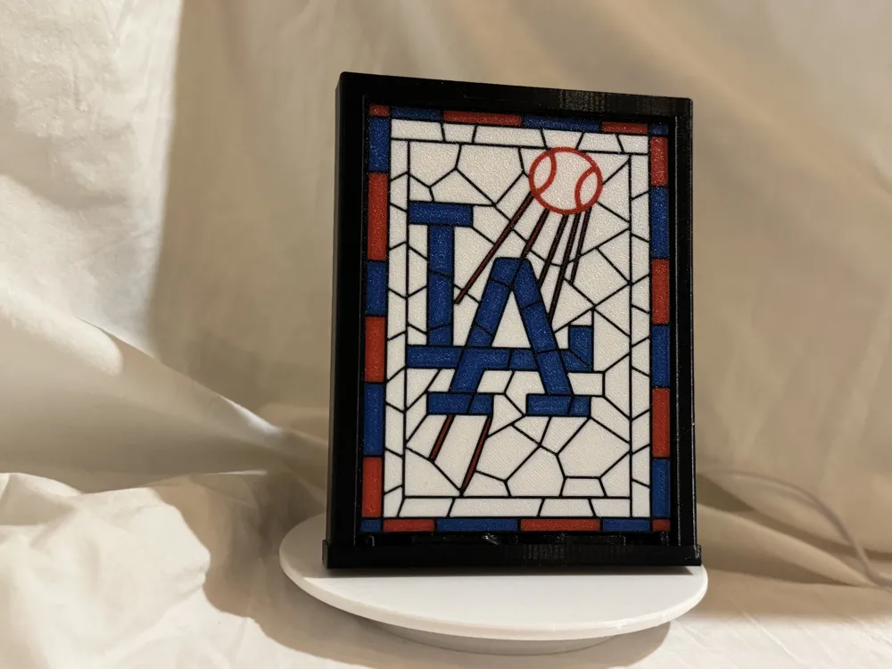 LA Dodgers light (swappable glass) by 5T Printing MakerWorld: Download ...