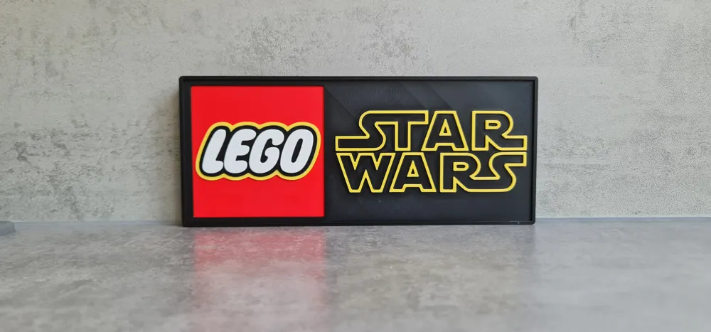 Star Wars Legos Logo / Sign - Free 3D Print Model - MakerWorld