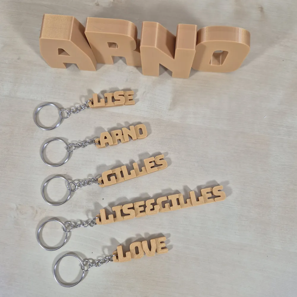Customizable Name Keychain with Adjustable Spacing - Free 3D Print ...