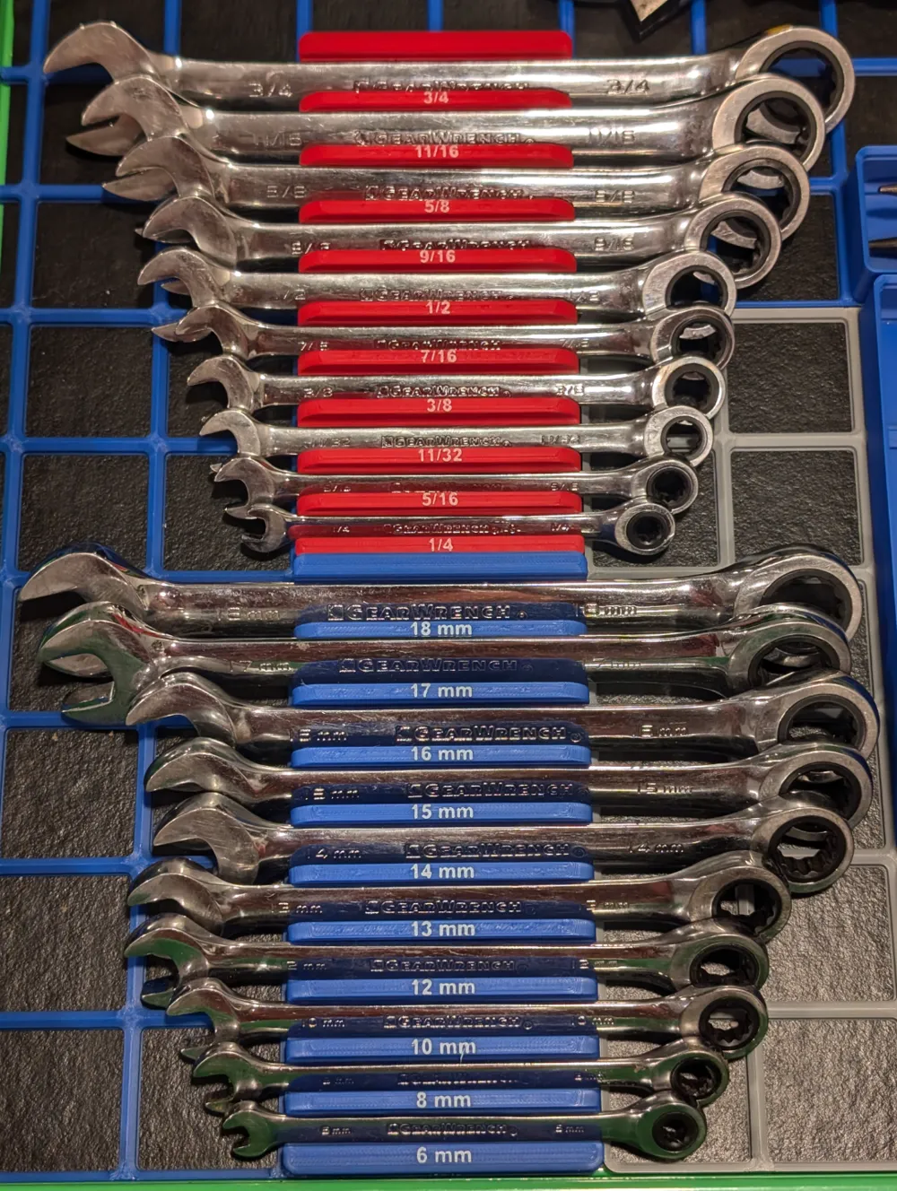 Gridfinity 10 Wrench Organizers for SAE and Metric by zekesnack ...